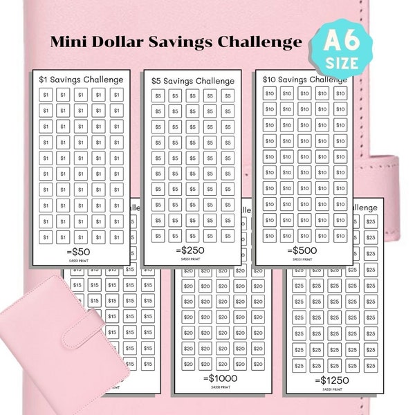 500 Money Saving Challenge, Save 500 in 30 Days, 500 Savings Tracker ...