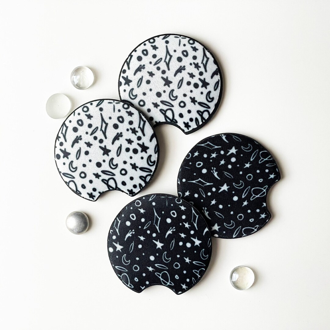Celestial Stars Planets and Sparkles Car Coasters 2-pack Set | Car ...