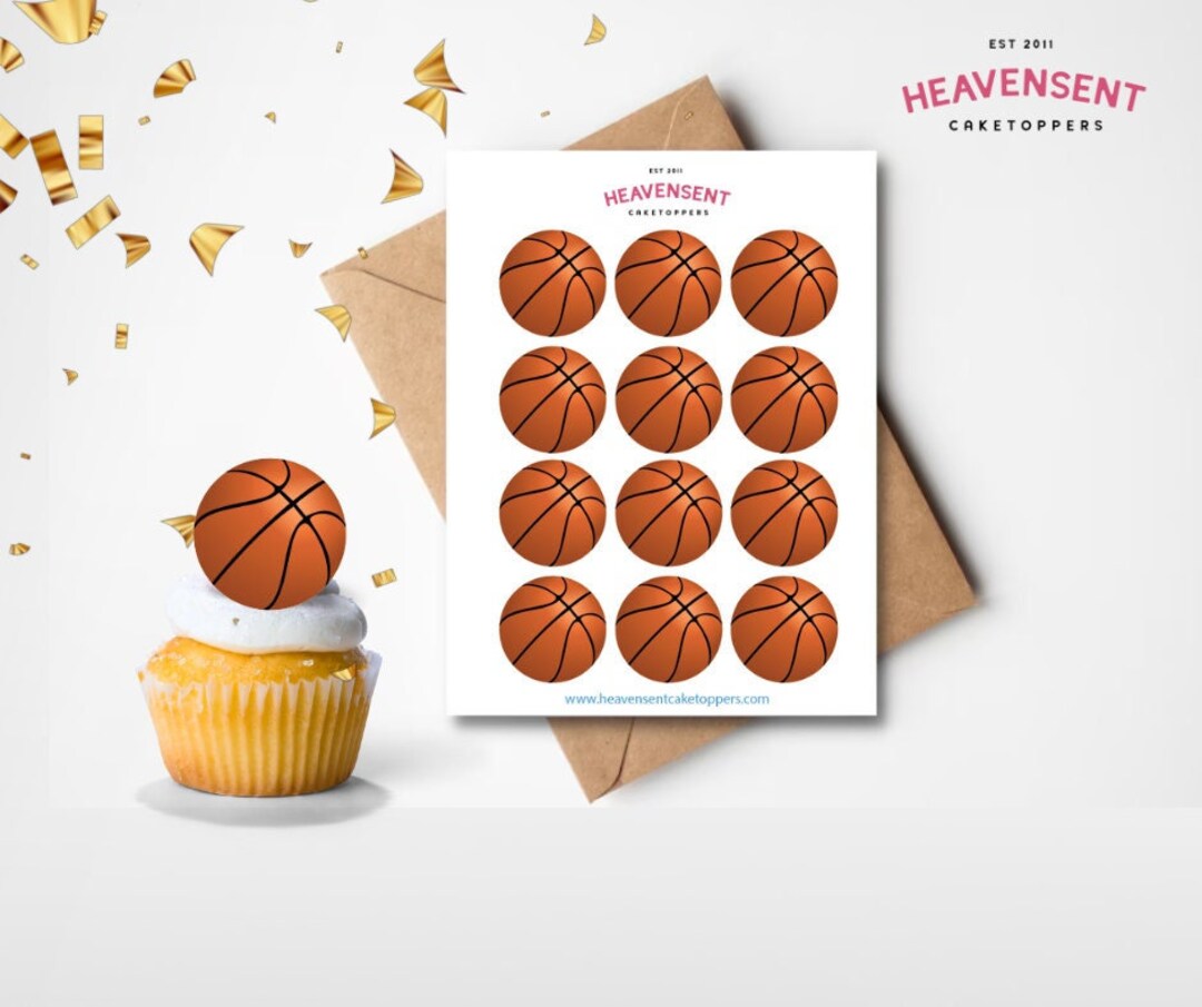 HSS Basketball Edible Icing or Sweet Wafer Card Cake Topper Birthday ...