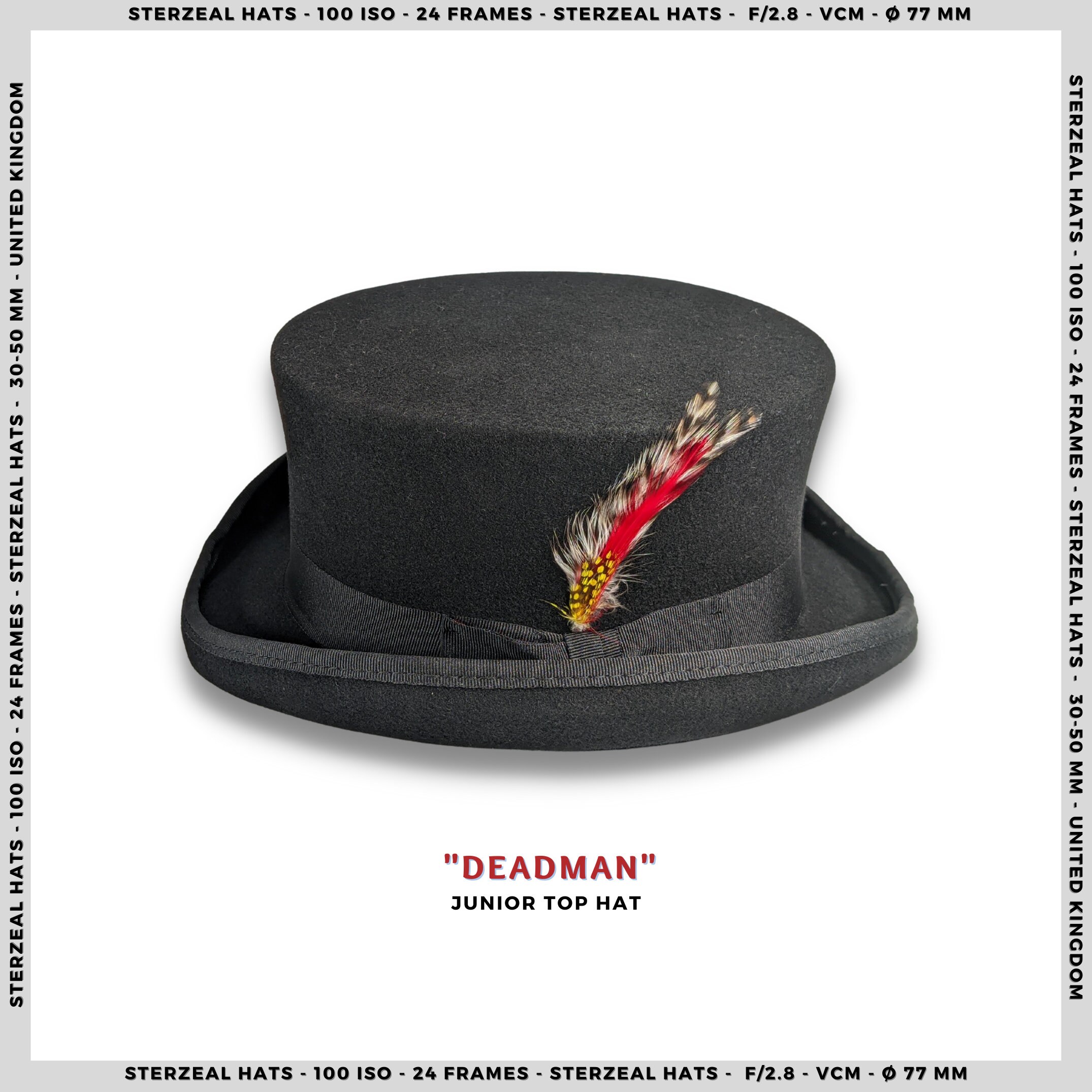 DEADMAN Hat Vintage Wool Formal Top Hat Junior Top Hats | Etsy