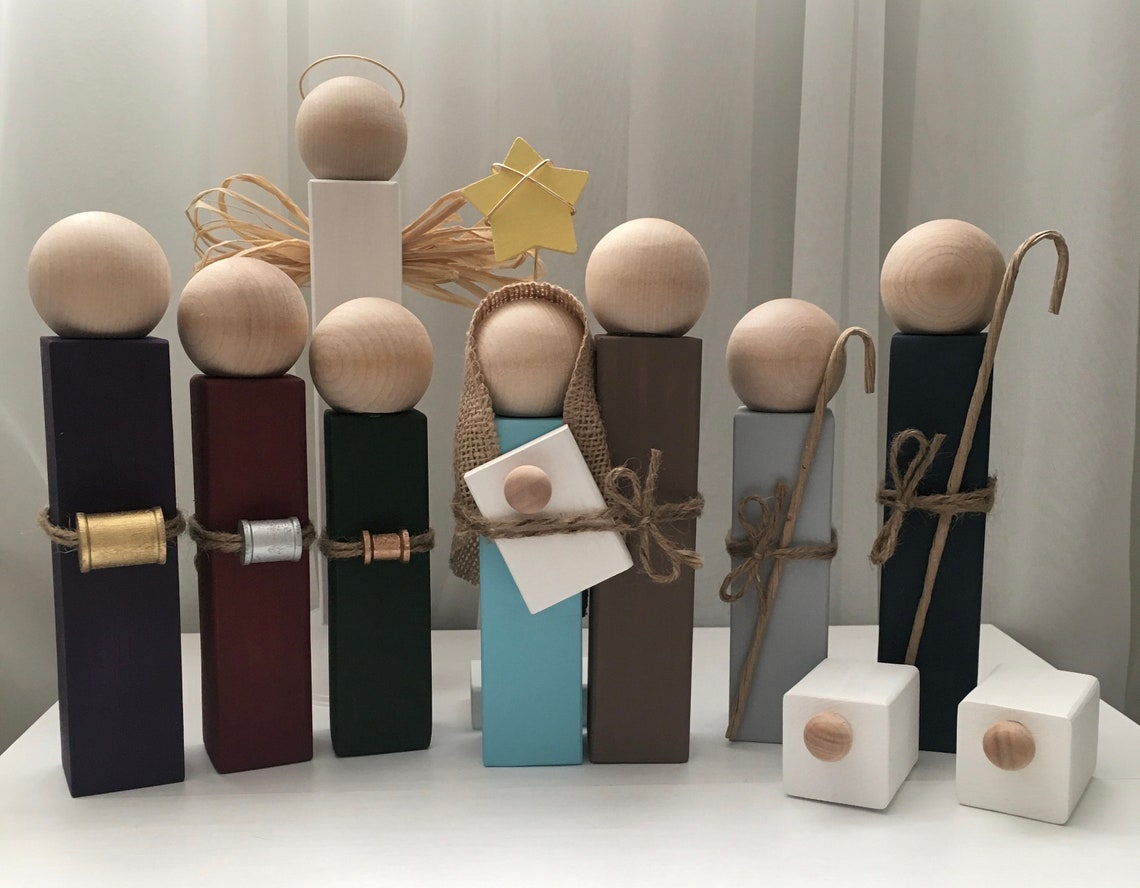 Christmas Nativity Set-free Shipping - Etsy