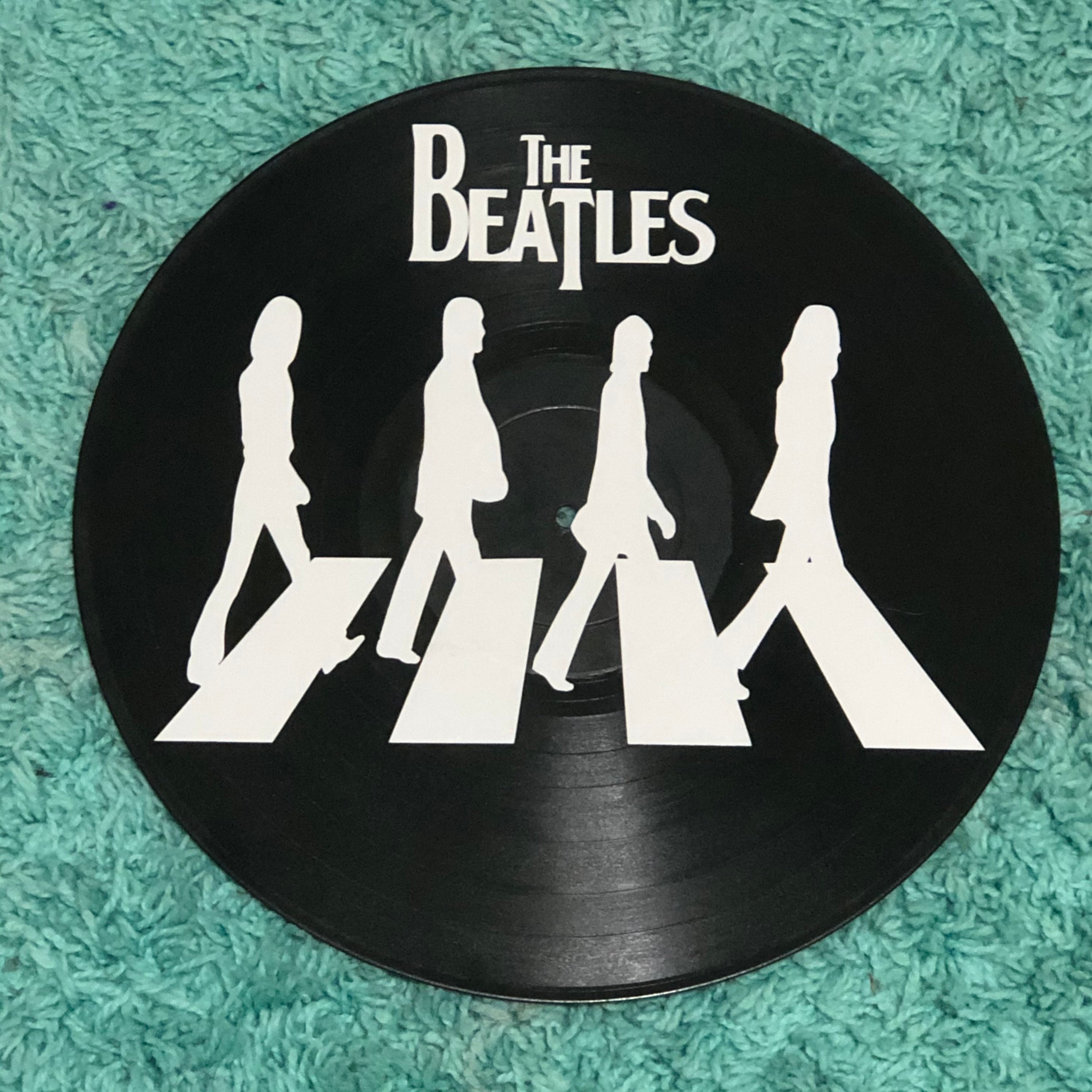 The Beatles Inspired Vinyl Record Art / Wall Decor / Abbey | Etsy