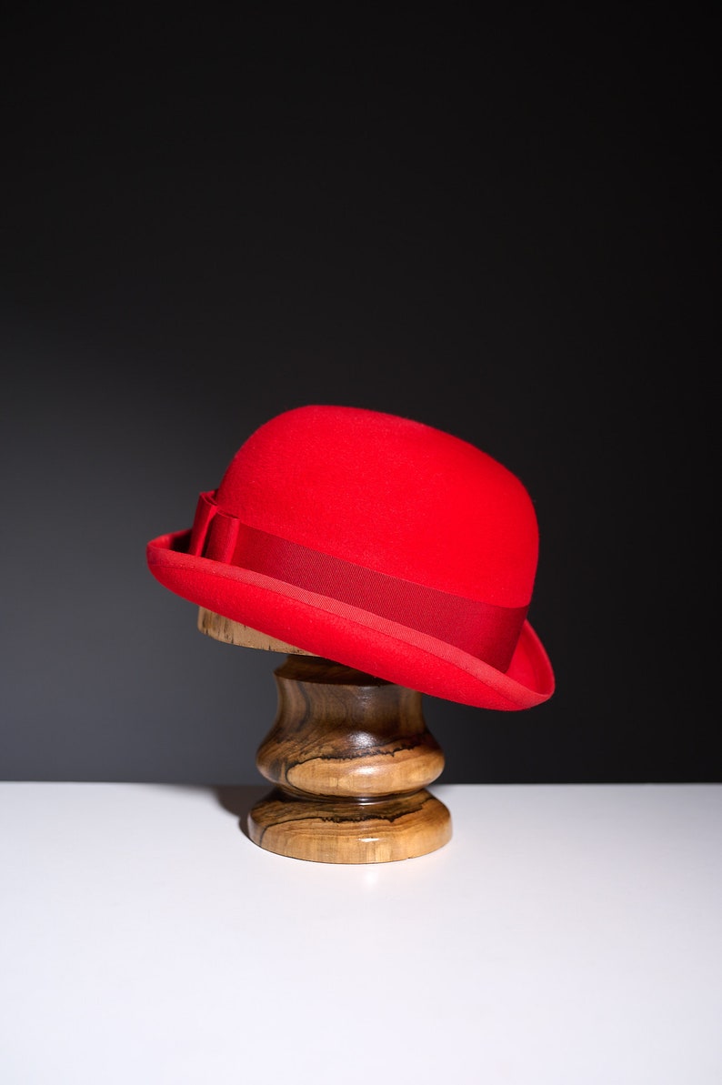Red Bowler Hat / the COKE / Derby Hat / Formal Dress Accessories for ...