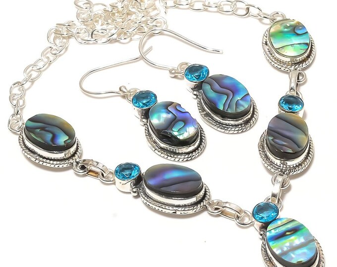 Chunky Green Jewelry Set With Necklace Bracelet and Earrings, Hippie Jewelry Set, Vintage ...