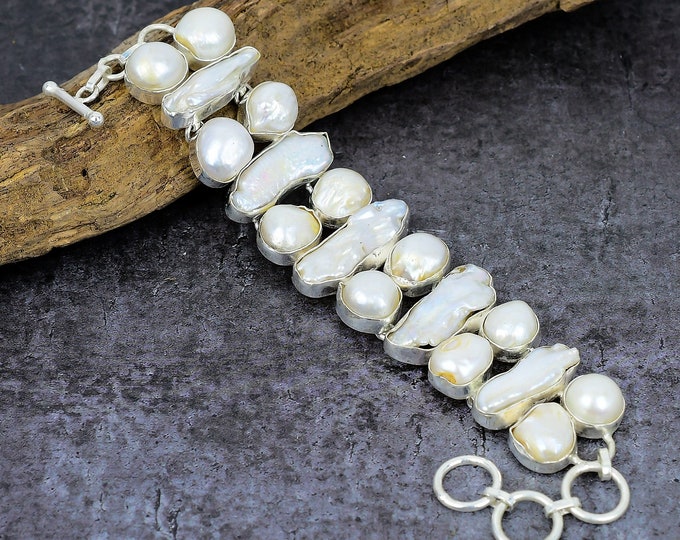 Biwa Pearl Stud Earrings | Biwa Pearl Drop Earrings | Baroque Long ...