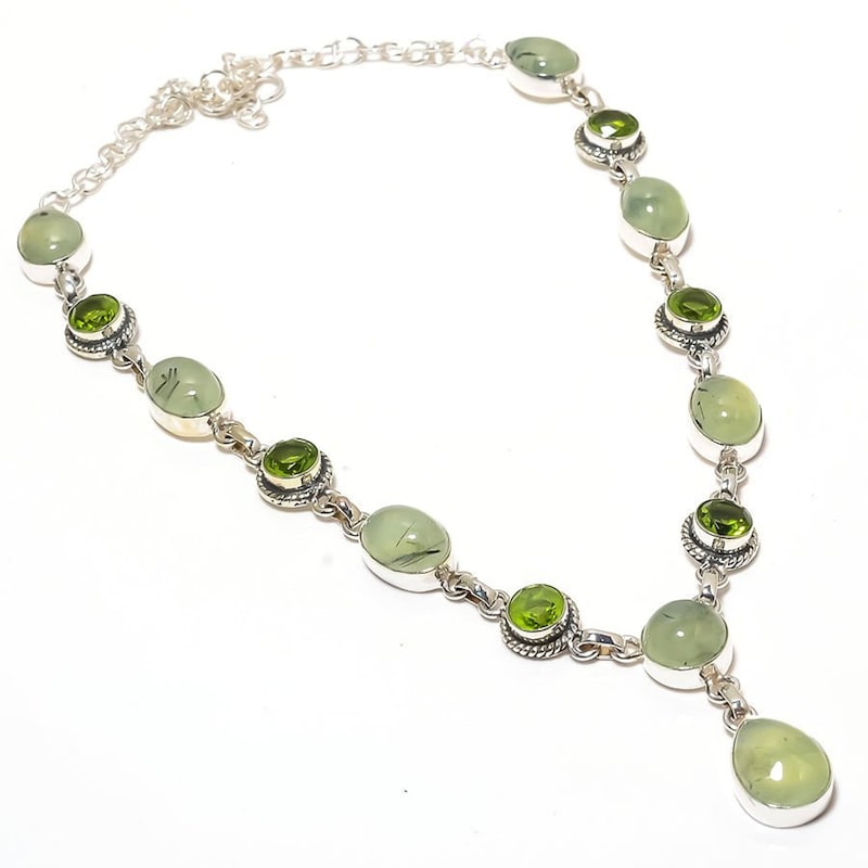 Green Stone Necklace - Etsy