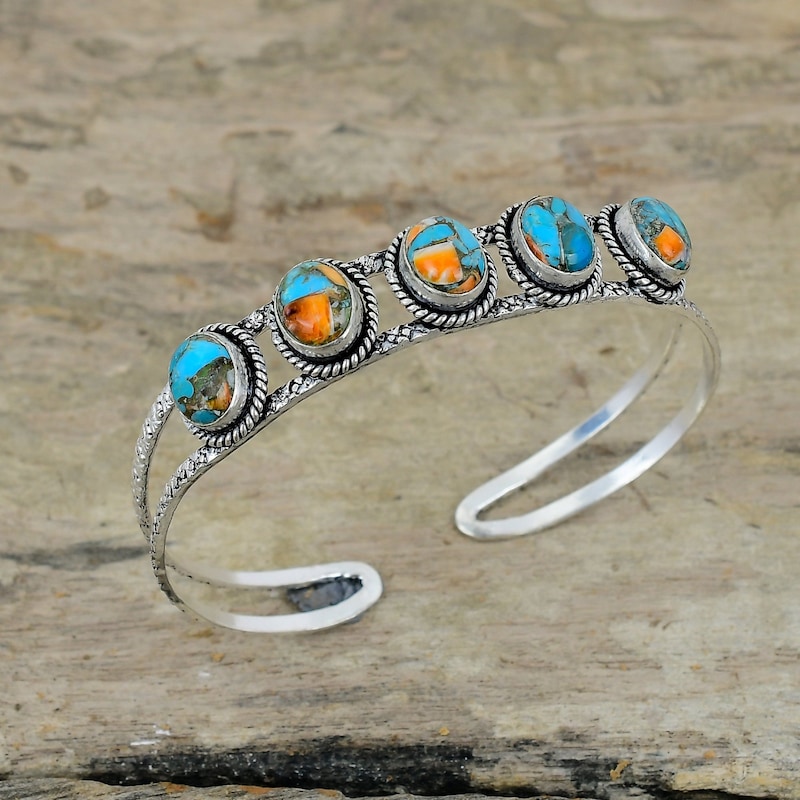 Turquoise and Spiny Cuff - Etsy