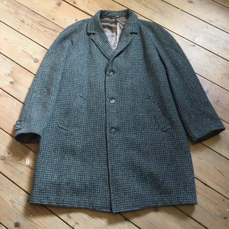 Tweed Wool Overcoat Men 40 - Etsy UK