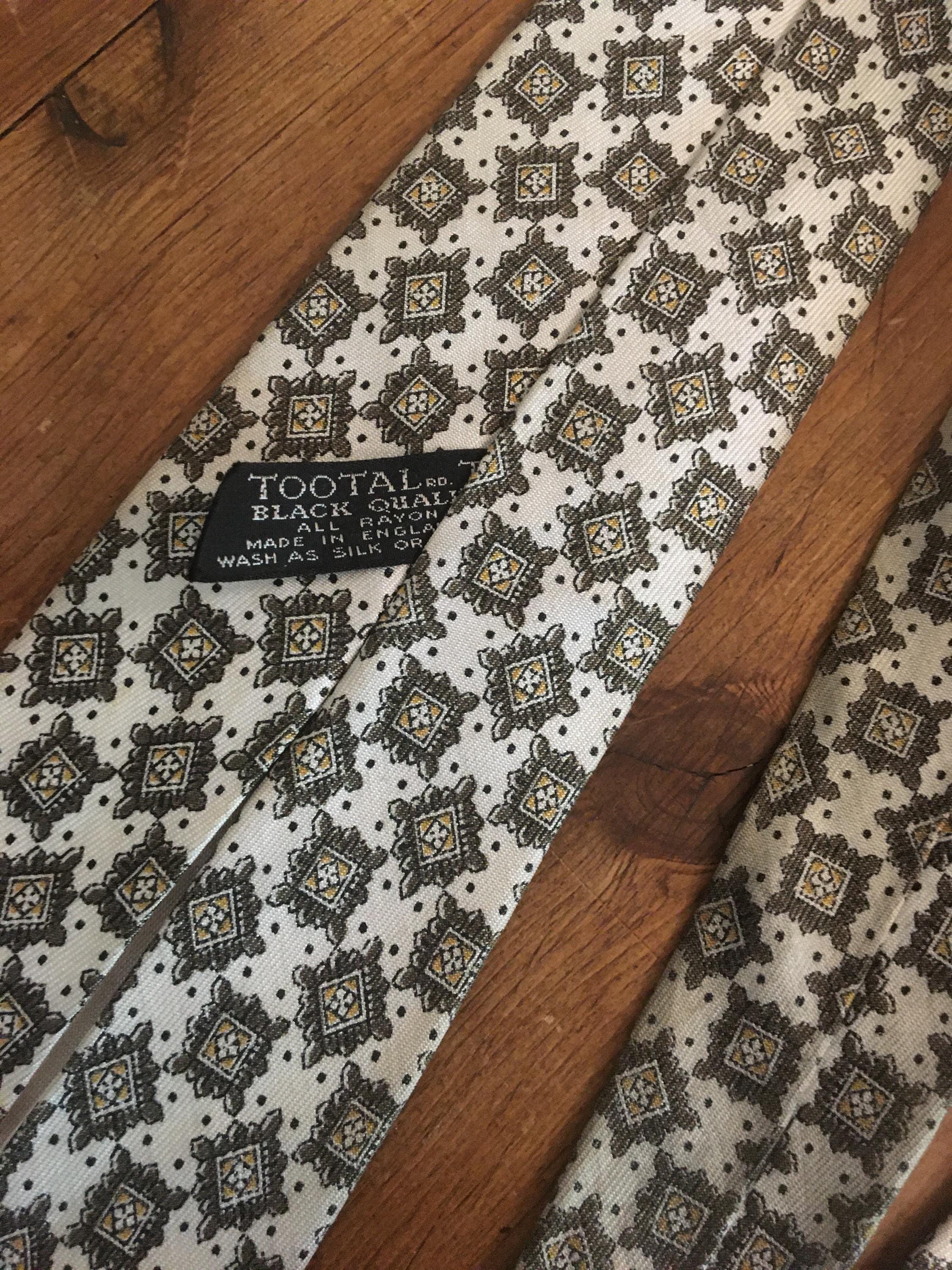 1950s TOOTAL Black Quality All Rayon Tie - Made in England - Etsy UK