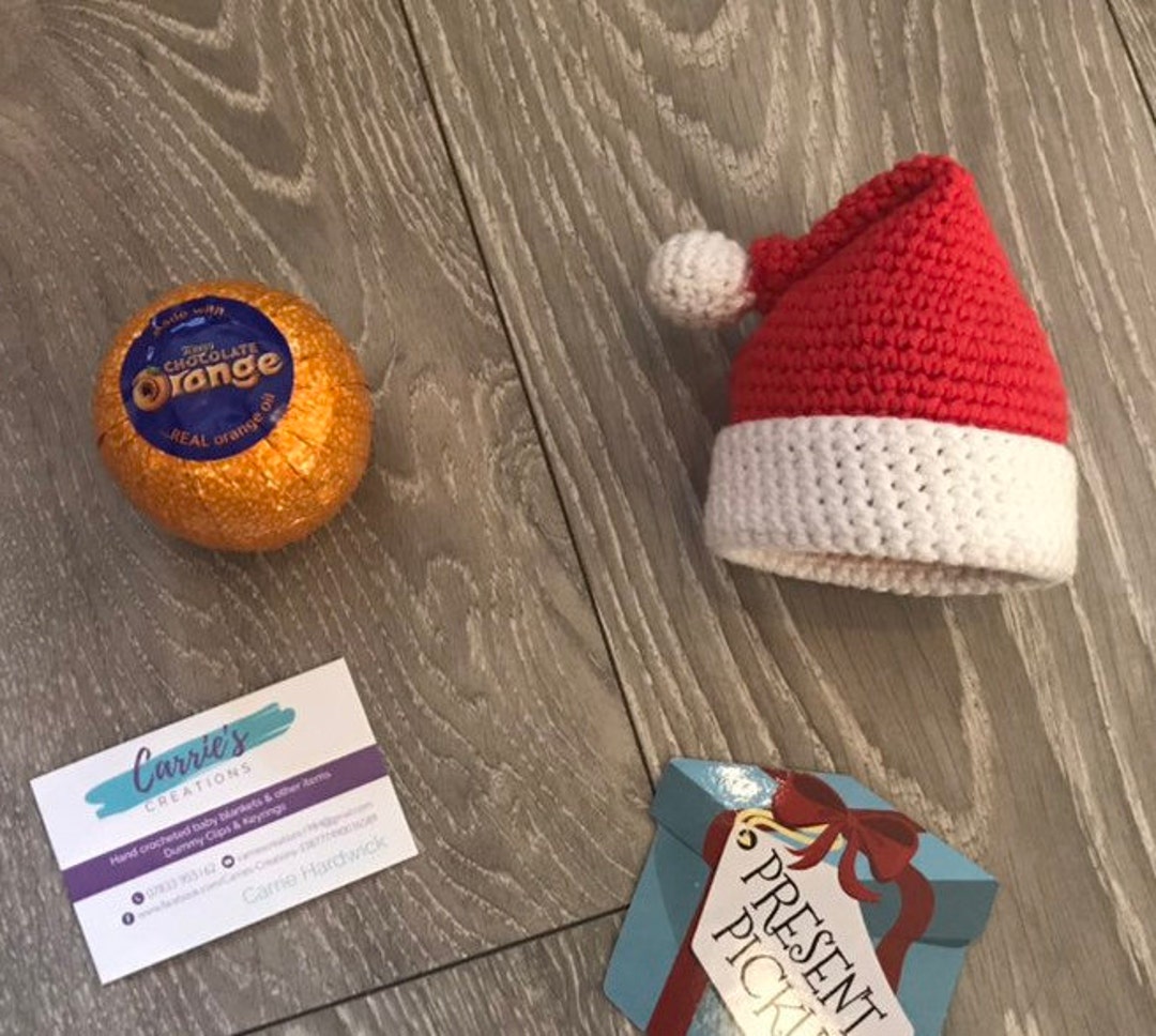 Santa Hat, Santa Chocolate Orange Cover, Stocking Filler, Christmas ...