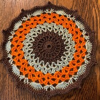 Crochet Fall Colors Doily: Handmade Cotton Table Centerpiece - Etsy