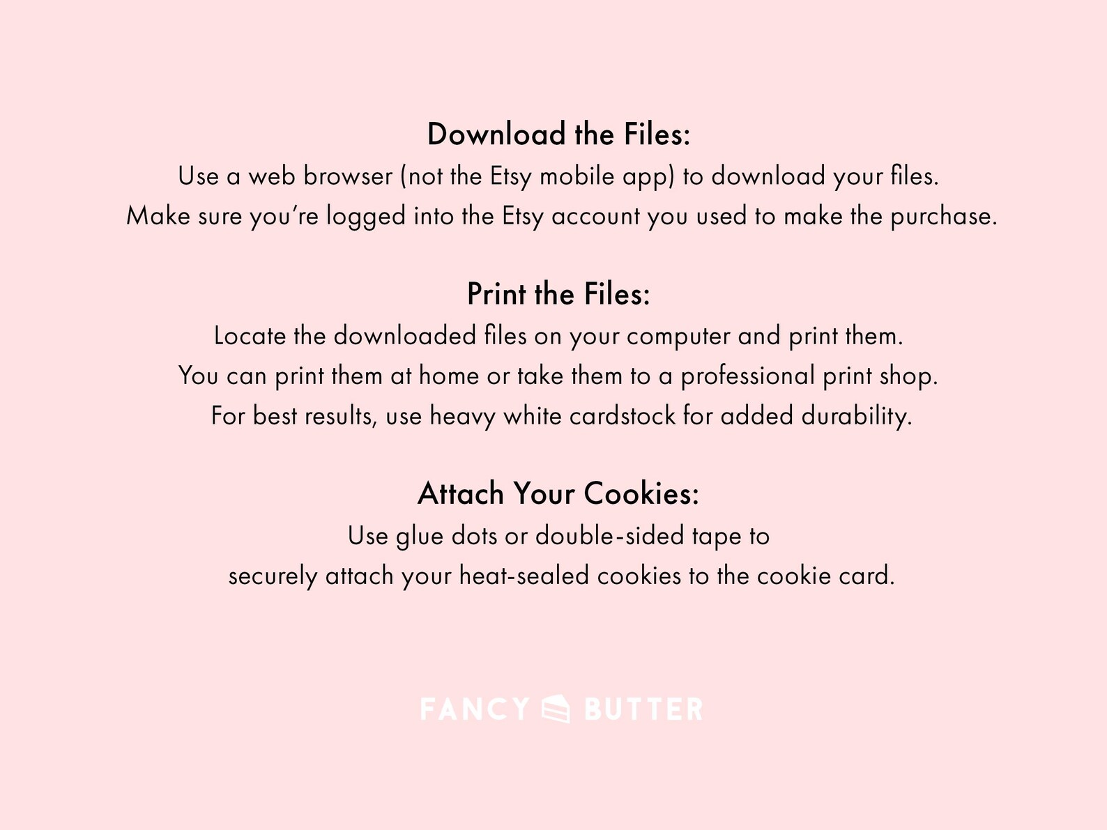 Printable Cookie Card 3.5" X 5", Happy Valentine's Day Cookie Packaging ...