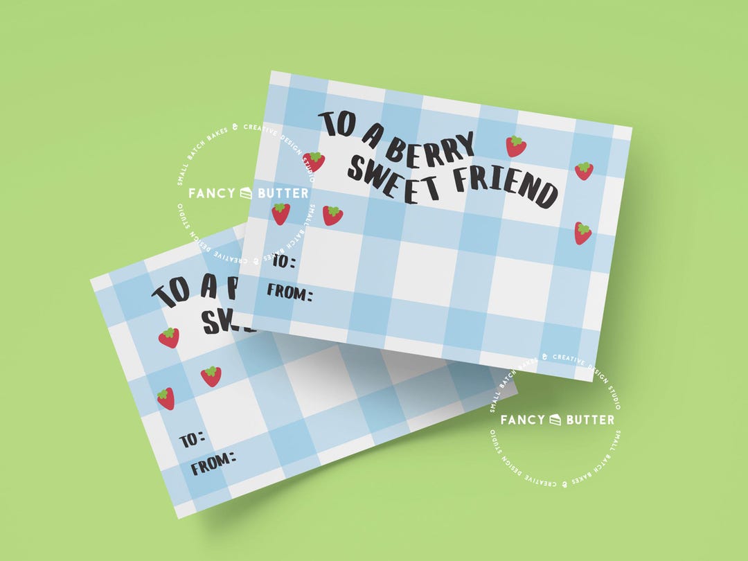 Printable Cookie Card 3.5" X 5", Happy Valentine's Day Cookie Packaging ...