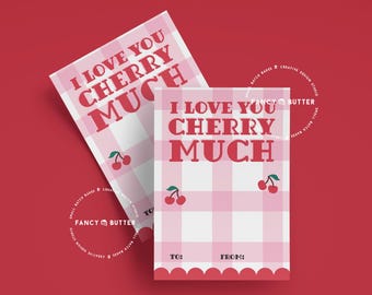 Printable Cookie Card 3.5 X 5, Happy Valentine's Day Cookie Packaging ...