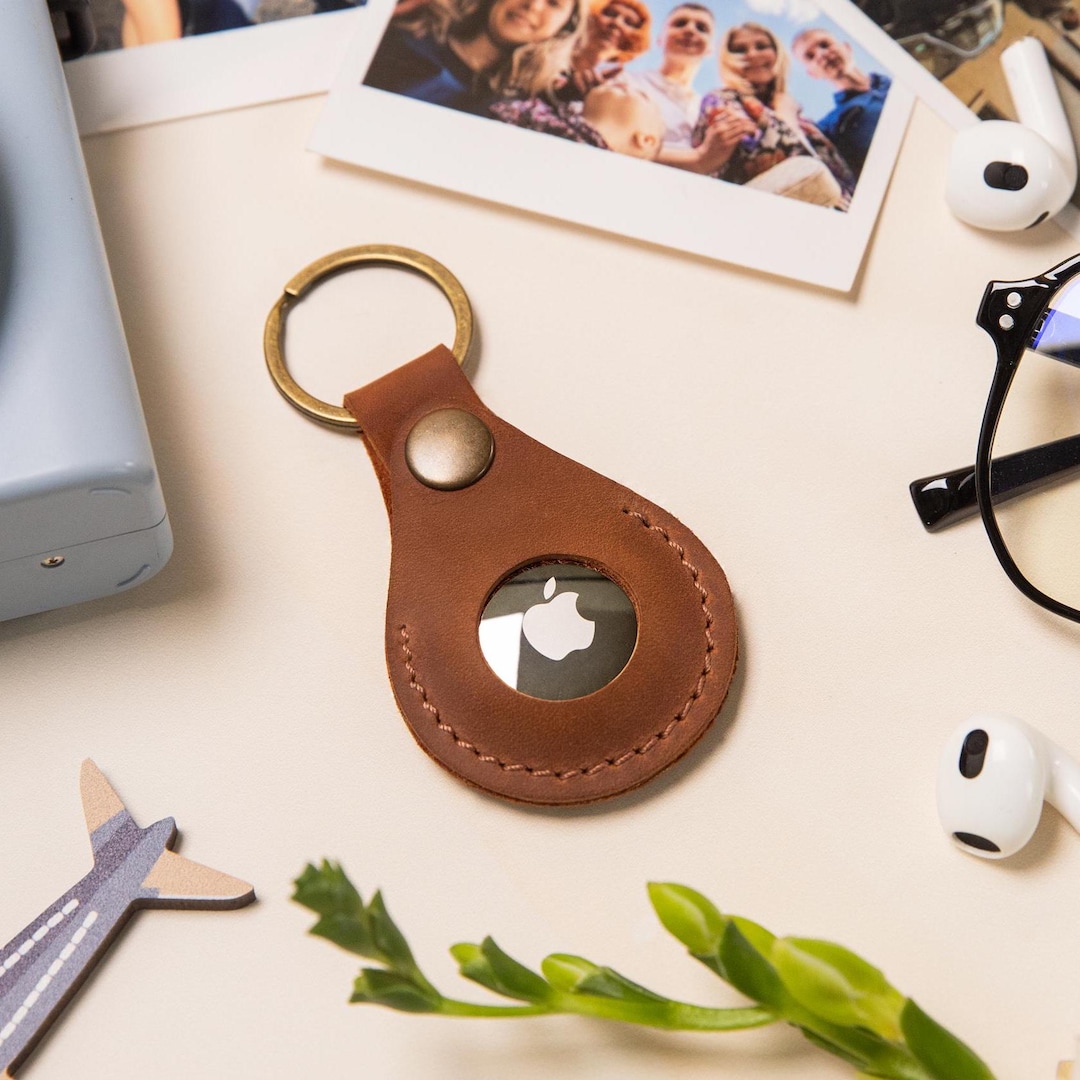 Personalized AirTag Holder, AirTag Leather Case, Father's Day Gift ...