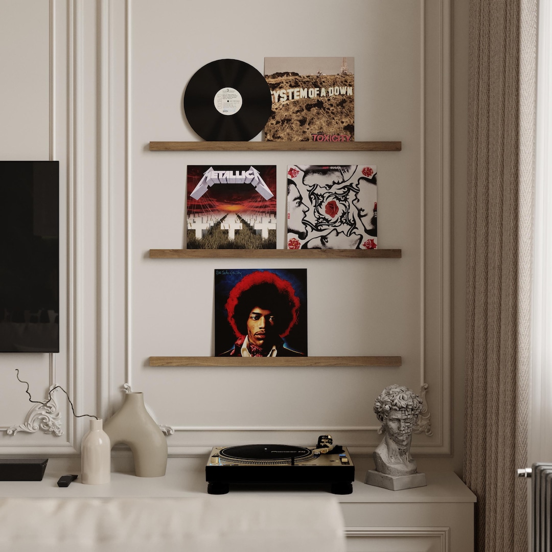 Vinyl Record Display Shelves, Vinyl Records Holder, Wall Shelves for ...