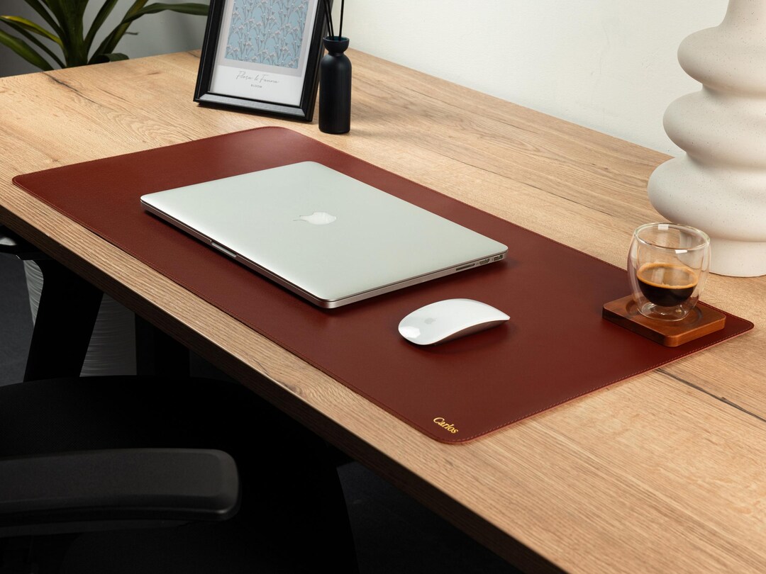 Leather Desk Mat, Large Mouse Pad, Custom Desk Mat, Handmade Custom ...