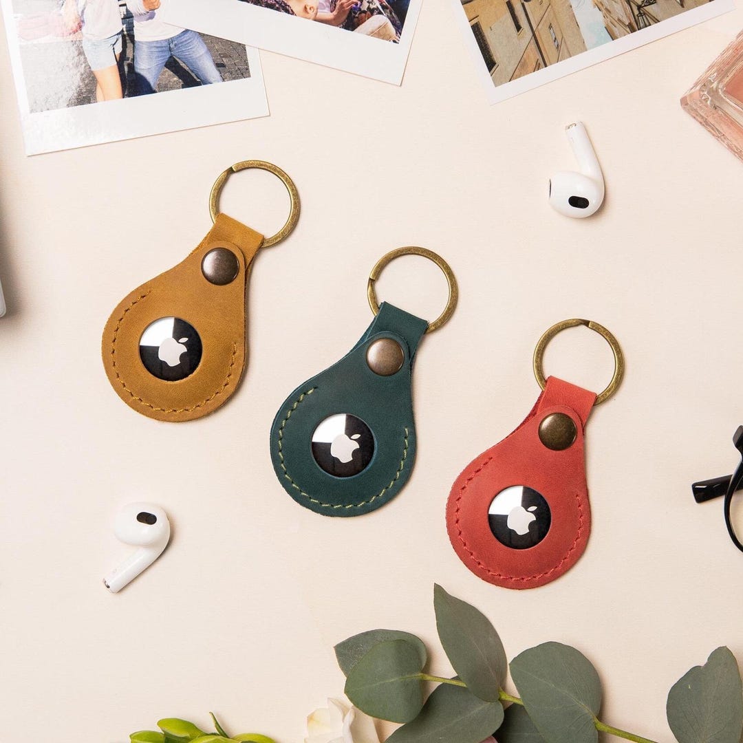 AirTag Leather Case, Personalized AirTag Holder, Christmas Gifts ...