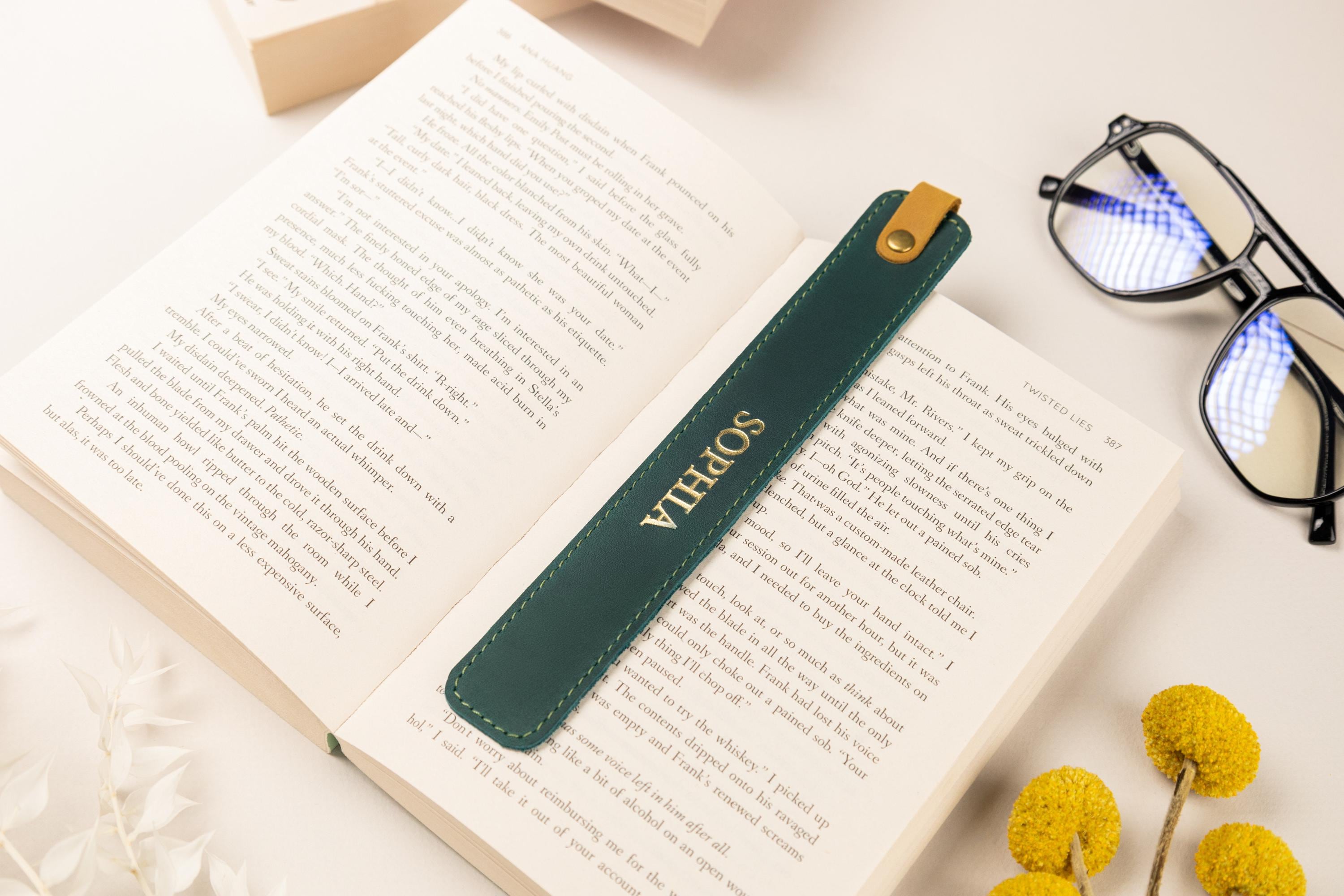 Personalized Reader Gift, Leather Bookmark, Gifts for Readers, Gift for ...