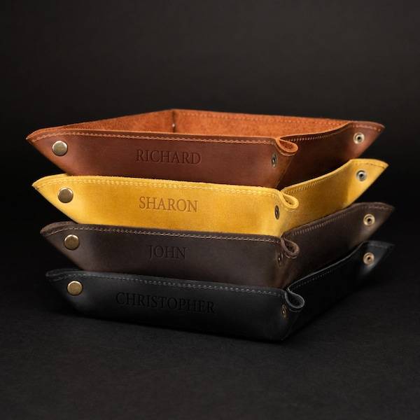 Leather Organizing Tray - Etsy