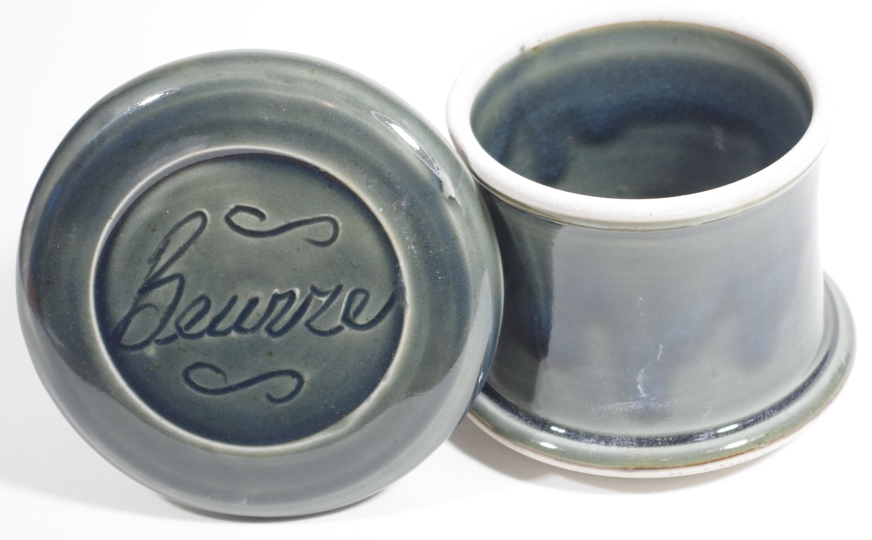 Misty Blue Beurre--French butter dish sometimes called a french butter ...