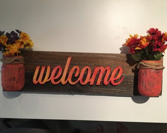 Rustic Farmhouse Welcome Sign - Etsy
