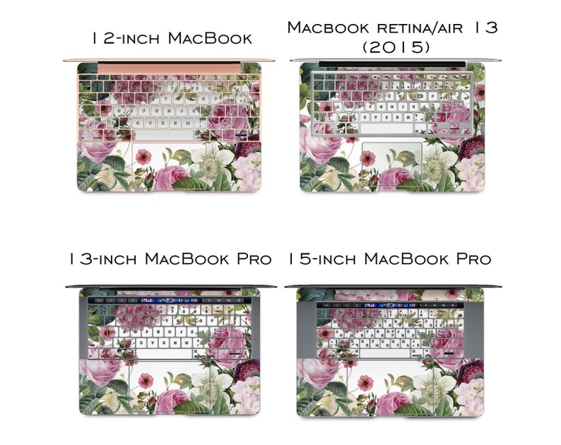 Peony Flowers Full Coverage Mac Pink Plants Apple Mac Sticker - Etsy