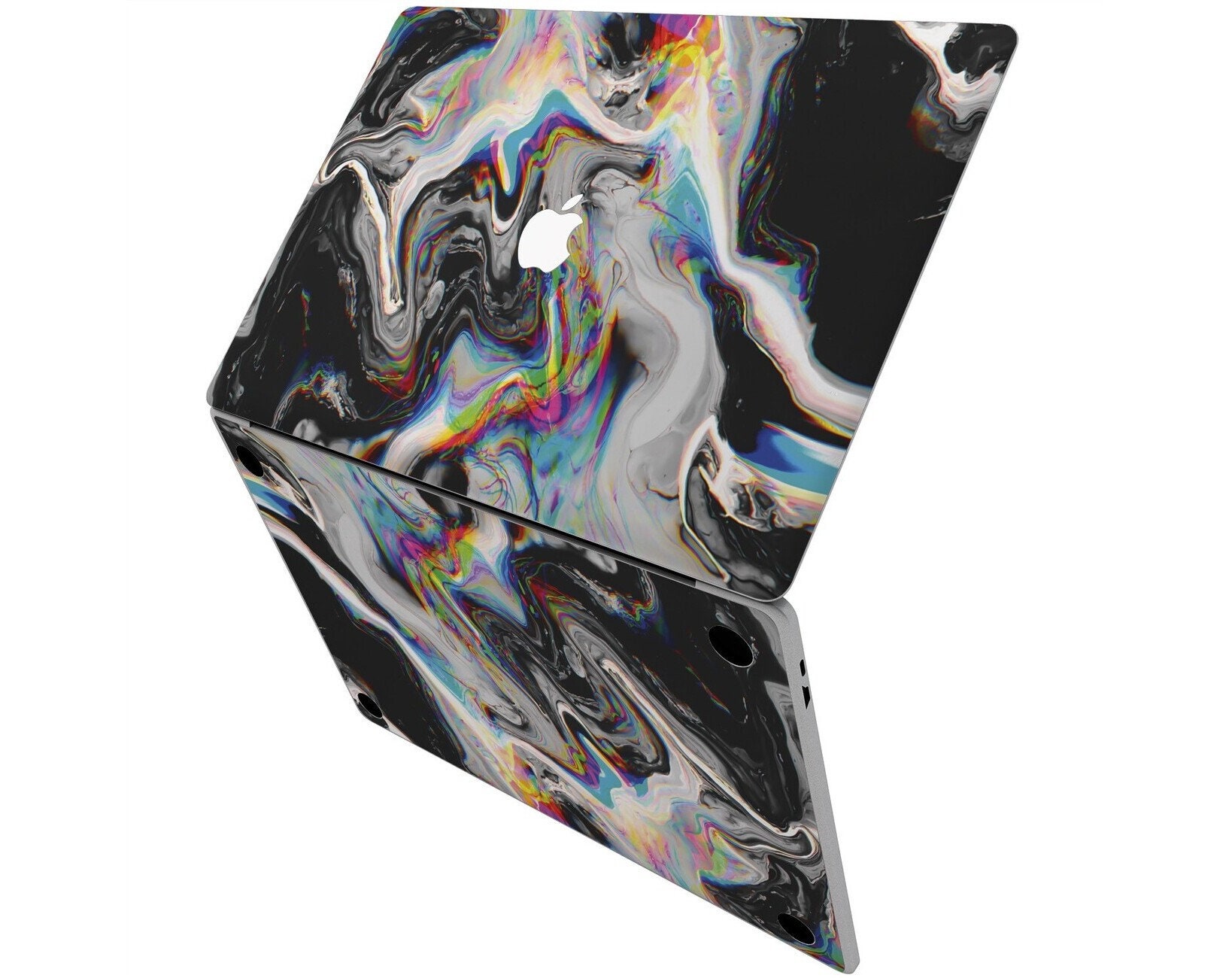 Glitch Art Vinyl Sticker Set Black Holographic Macbook Pro 15 - Etsy