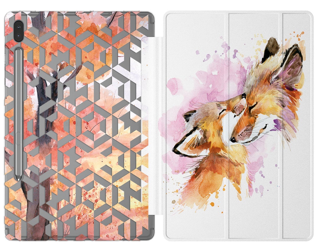 Foxes Family Case for Samsung Tab S9 Watercolor Forest Galaxy Tab S3 9. ...
