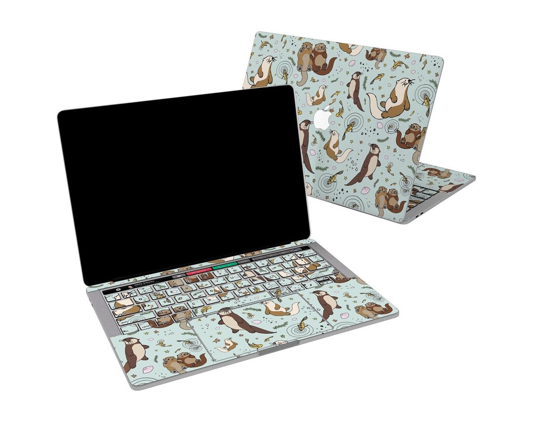 Kawaii Cute Animal Otter Trendy Fish MacBook Set Vinyl Sticker 2021 Mac ...