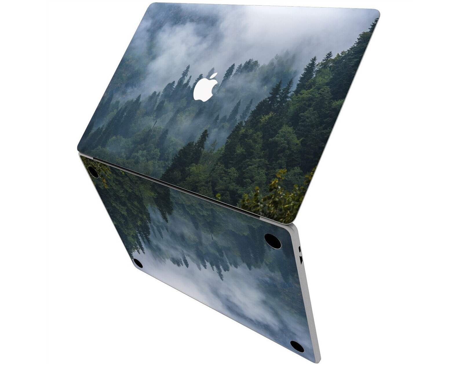 Foggy Forest Vinyl Sticker Set Pine Trees 14 Inch Macbook Pro | Etsy