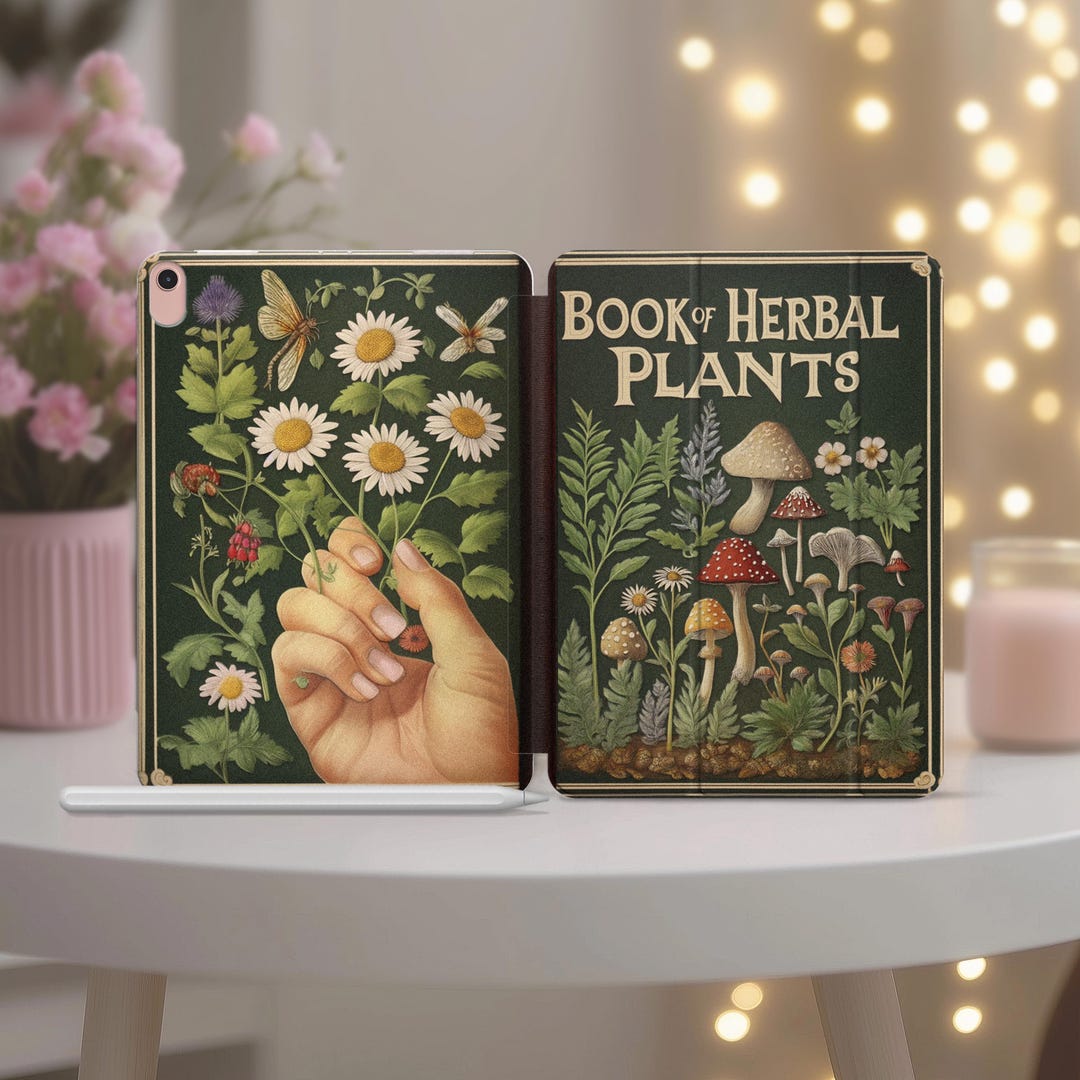 Book of Herbal Plants Tablet Case for iPad Pro 11 12.9 13 Air 5 4 3 2 ...
