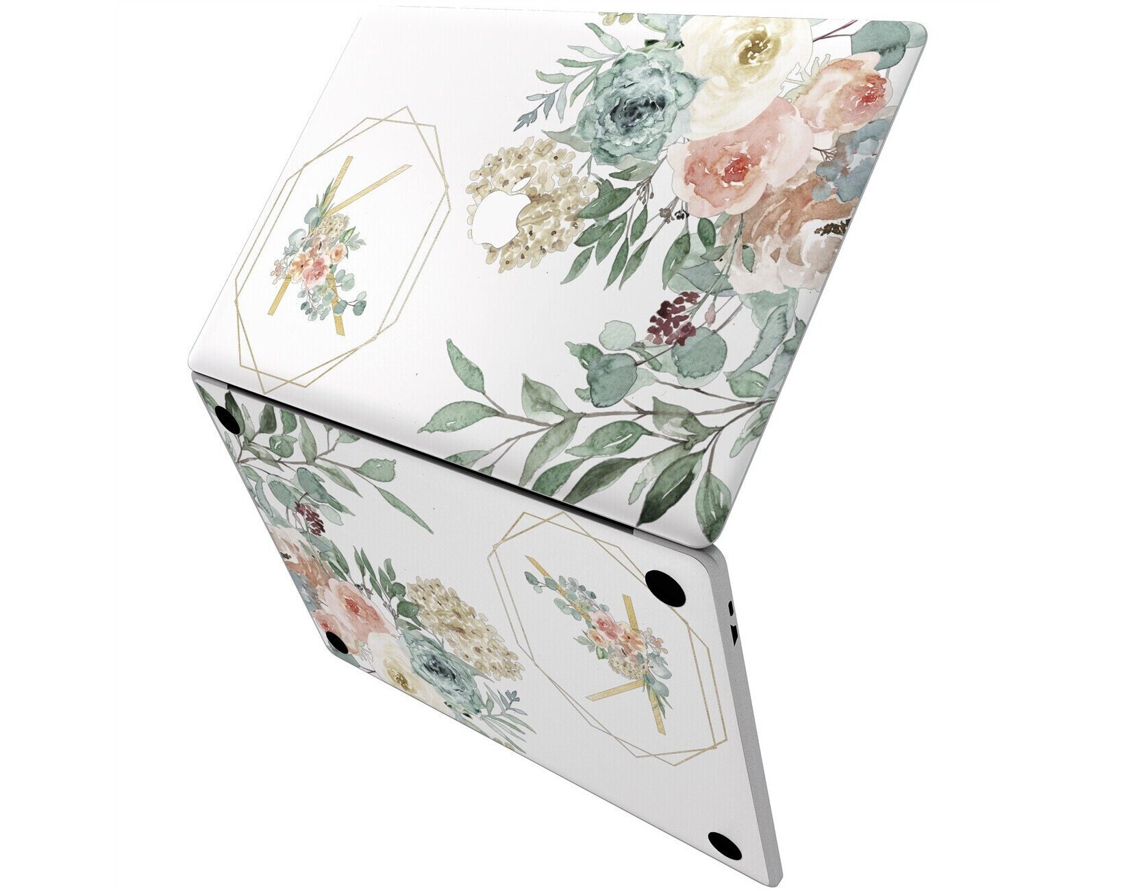 Flowers Watercolor Monogram Peonies Vinyl Sticker Set Keyboard | Etsy