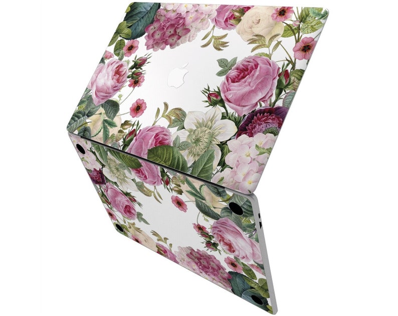 Peony Flowers Full Coverage Mac Pink Plants Apple Mac Sticker - Etsy
