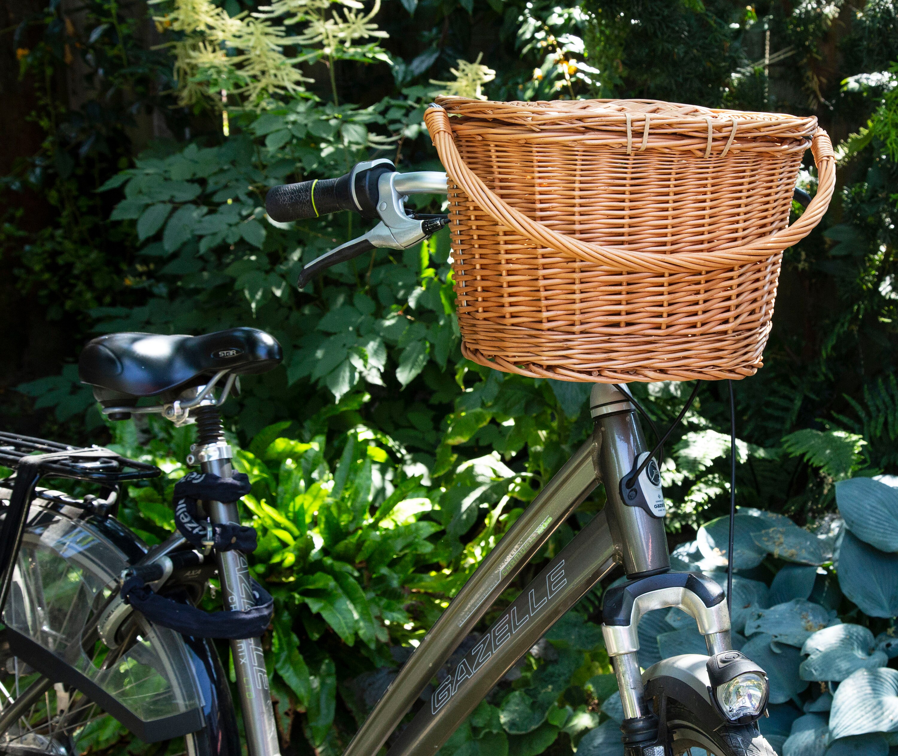 Wicker Bike Basket with a Cover Handmade Oval Bike Bicycle | Etsy