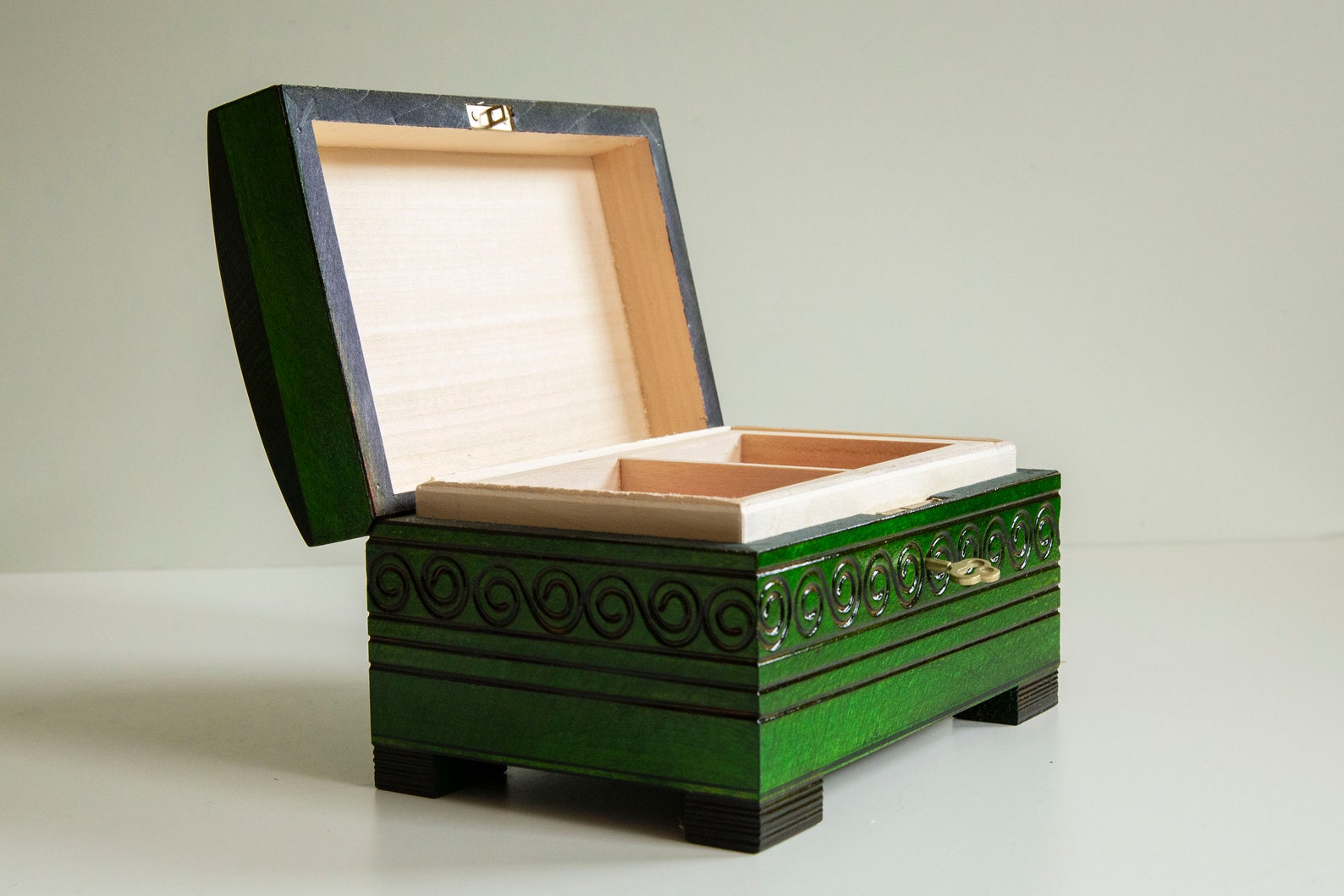 Wooden Box Hand Painted Hand Decorated Hand Carved Wooden - Etsy