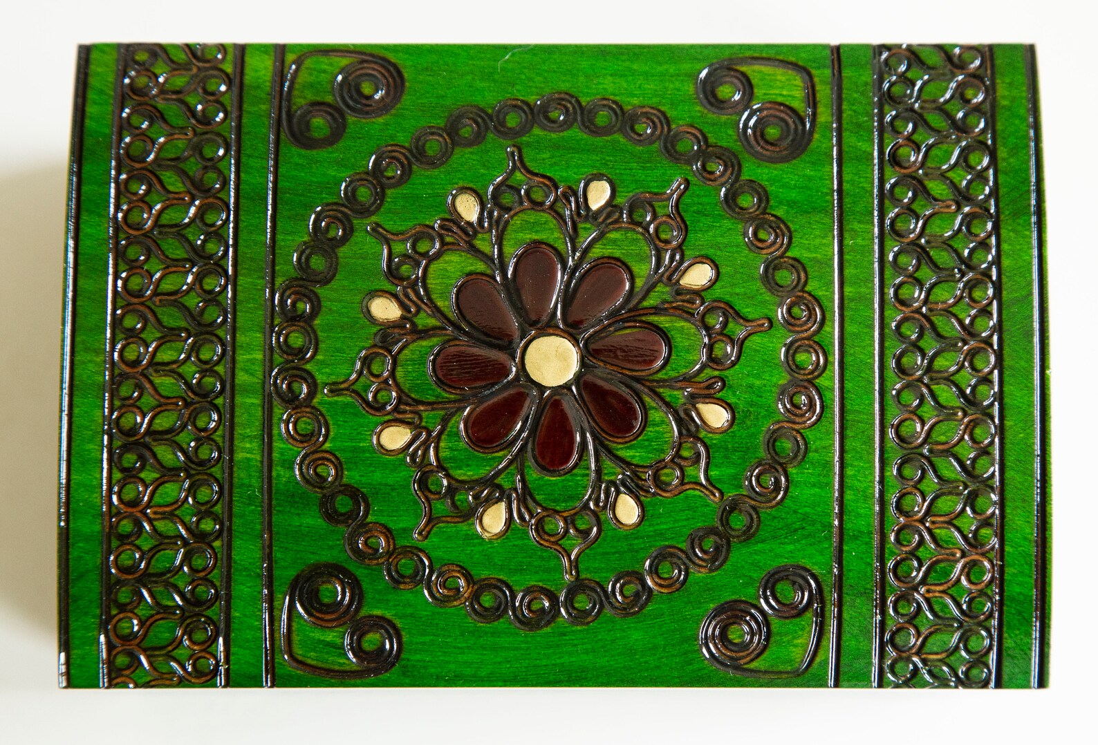 Wooden Box Hand Painted Hand Decorated Hand Carved Wooden - Etsy