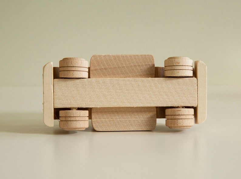 Car Vehicle Toy Wooden Car Model Unpainted Sustainable Environmentally ...