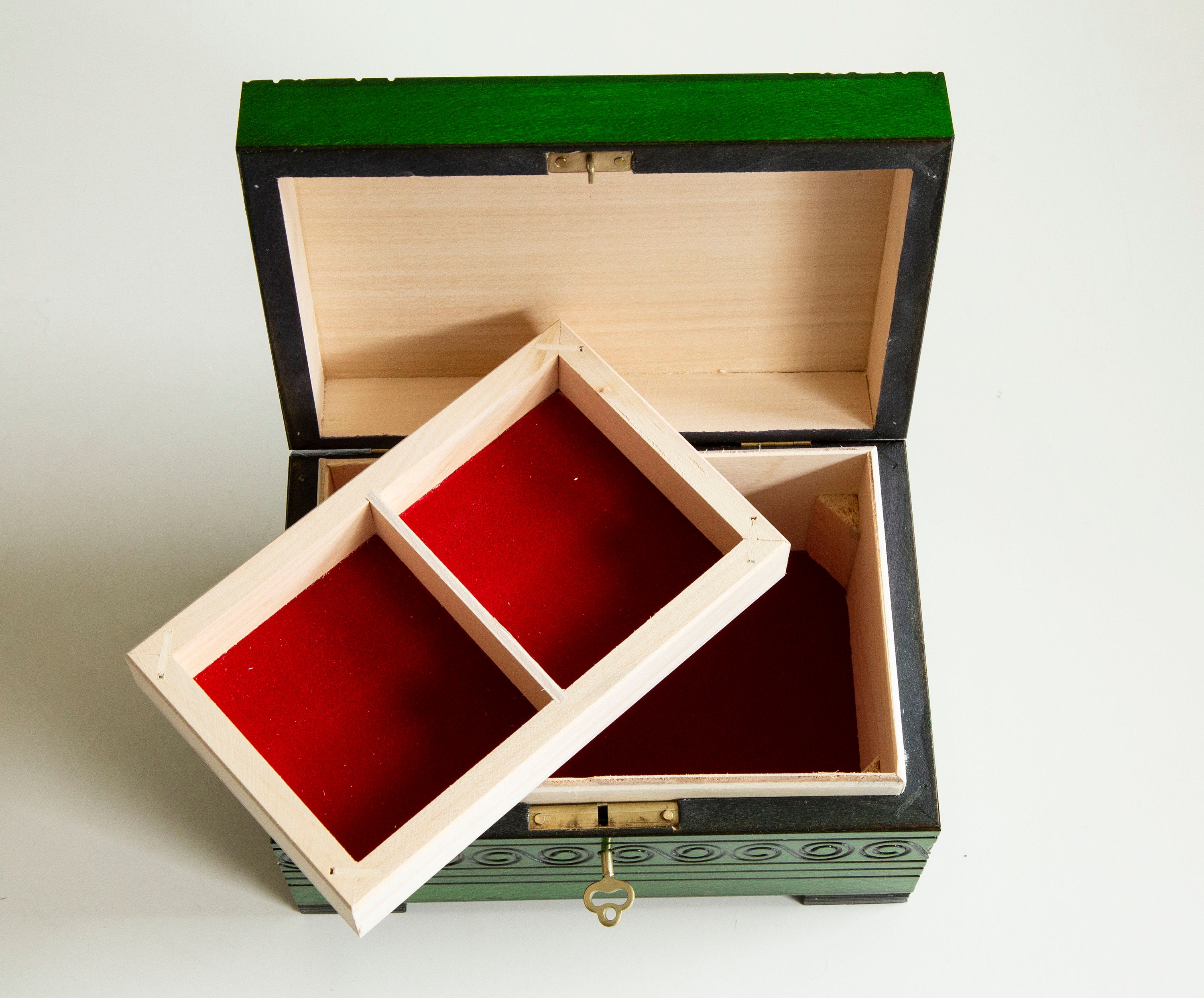 Wooden Box Hand Painted Hand Decorated Hand Carved Wooden | Etsy