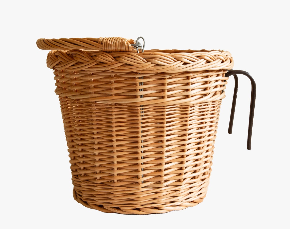 Wicker Bike Basket Handmade Middle Size Oval Bike Bicycle | Etsy