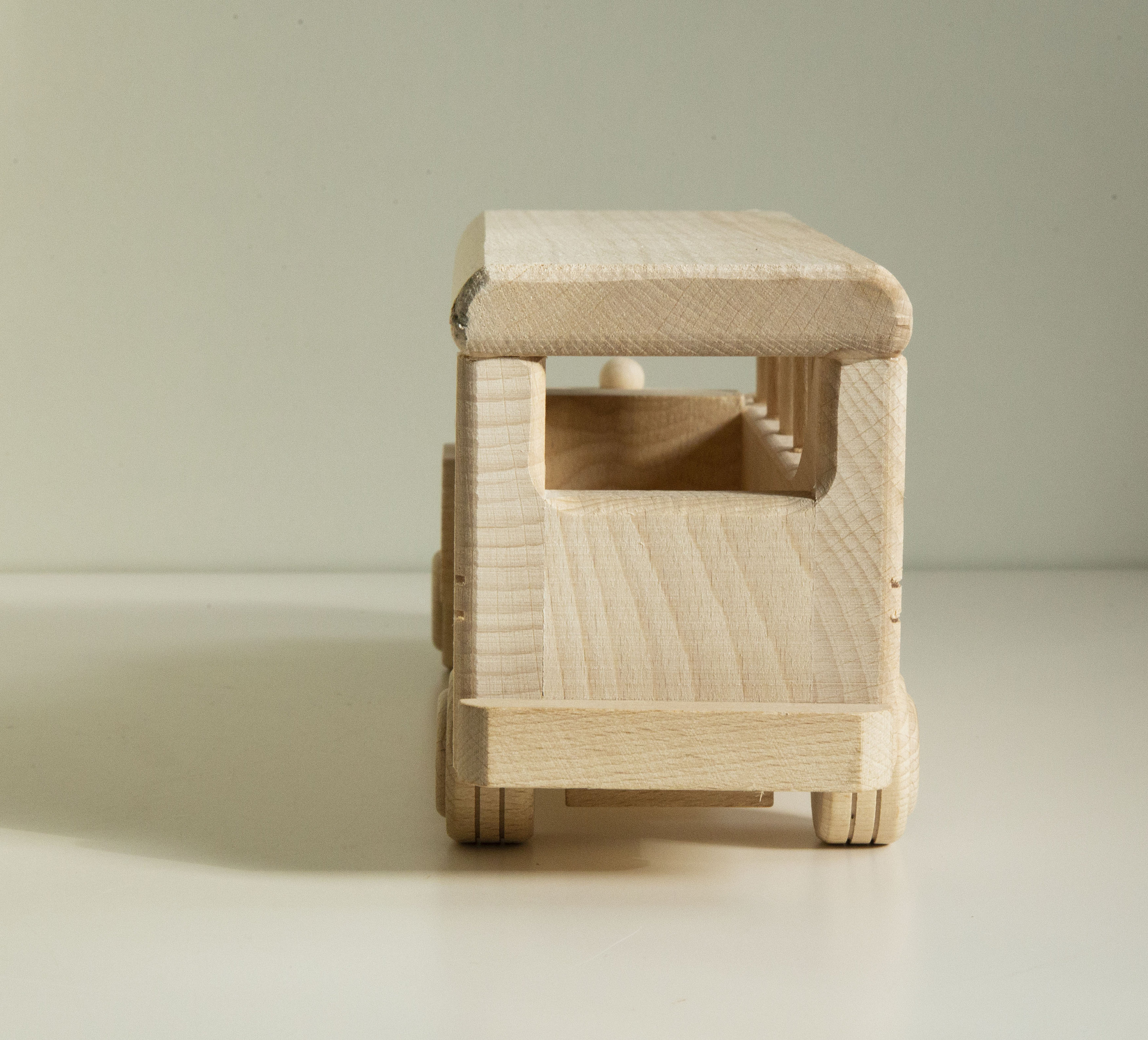 Bus Toy Wooden Bus Model Unpainted Sustainable Environmentally Friendly ...