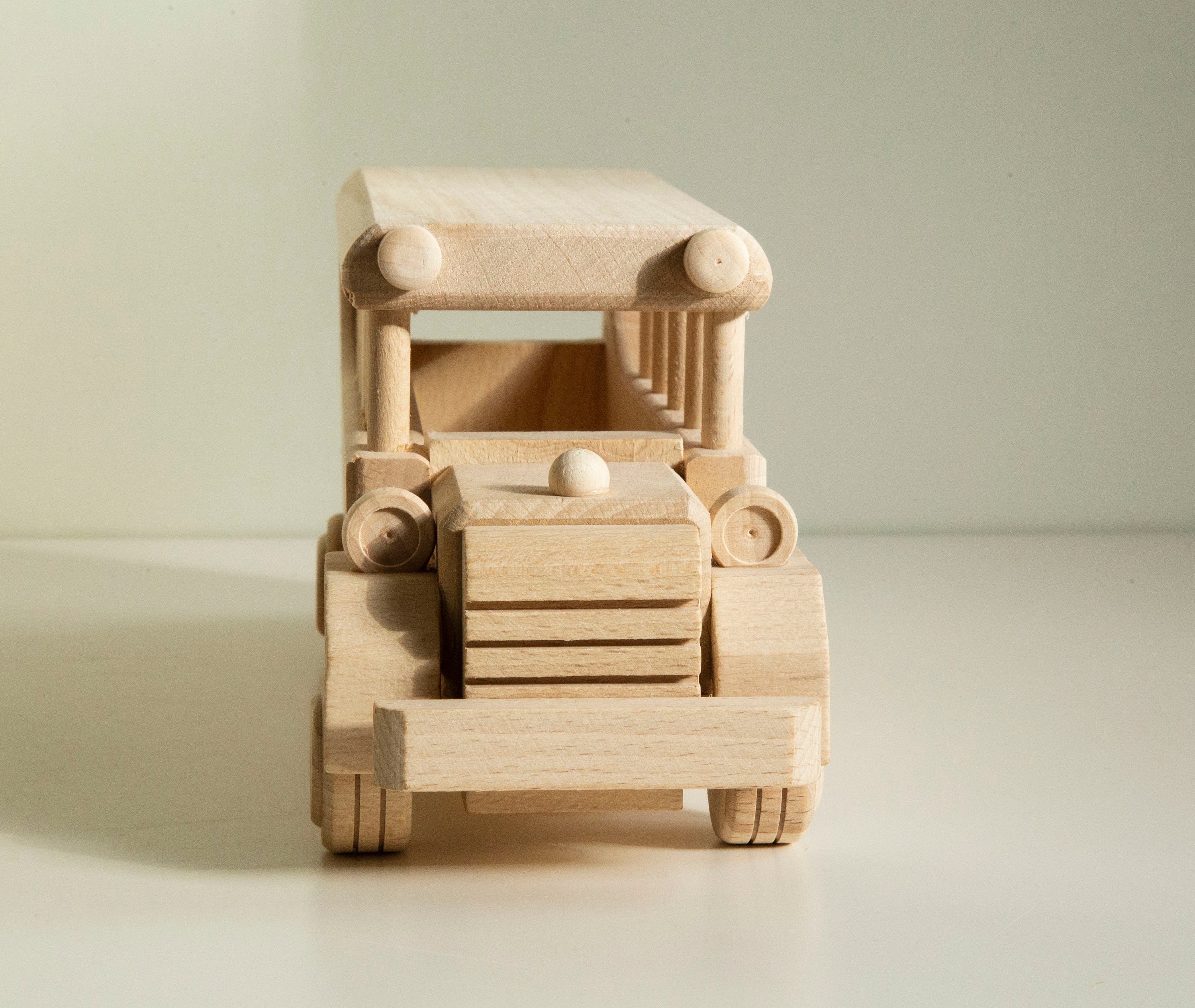 Bus Toy Wooden Bus Model Unpainted Sustainable Environmentally - Etsy