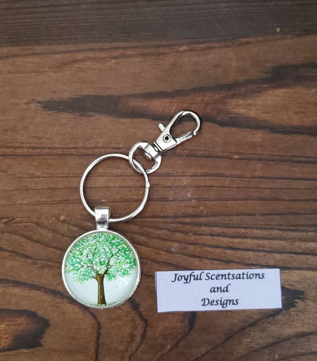 Green Tree of Life Cabochon Keychain / 25mm Glass Cabochon Keychain ...