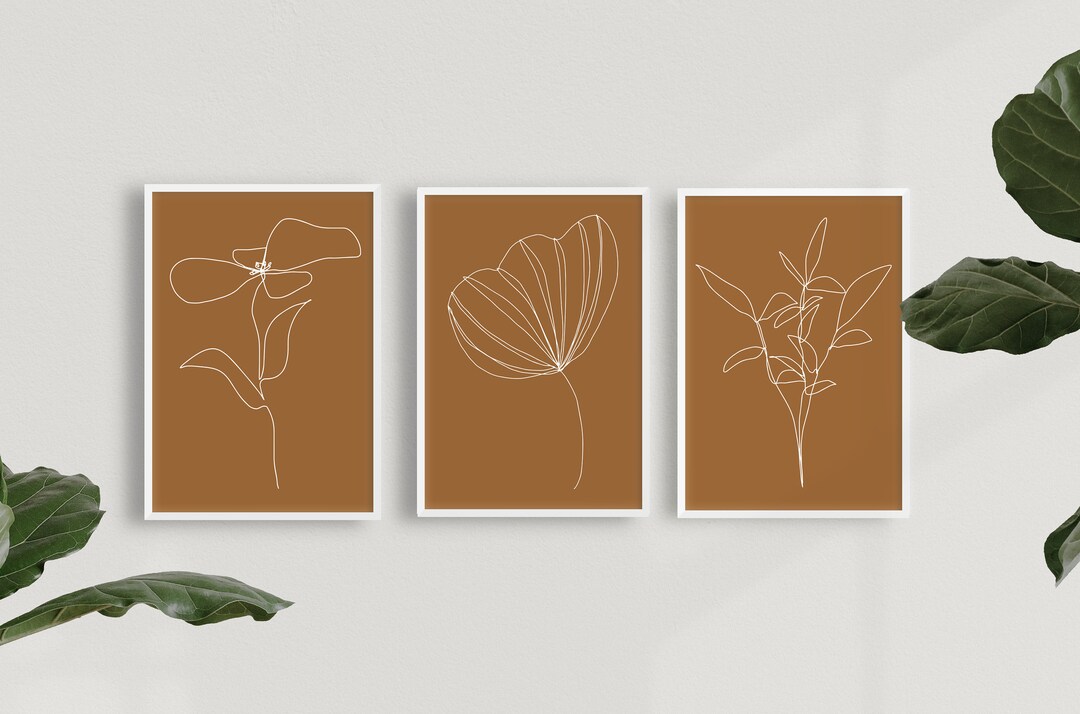 SIENNE || Modern Luxury Line Art Minimal Boho Print (set of 3) - Etsy