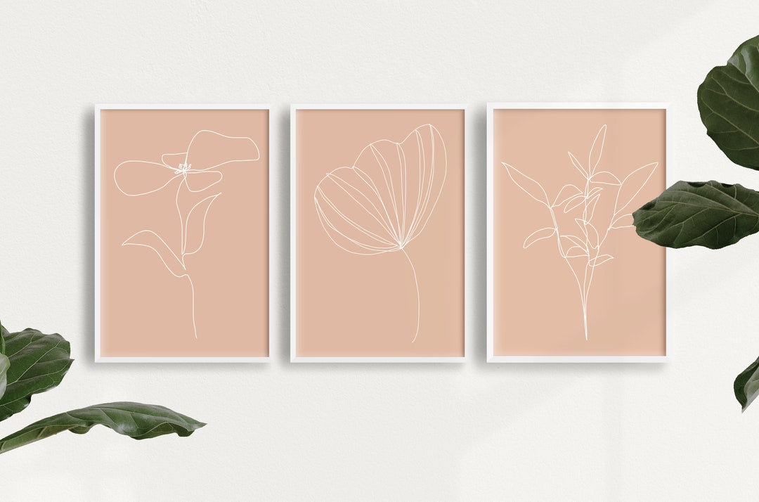 SIENNE || Modern Luxury Line Art Minimal Boho Print (set of 3) - Etsy