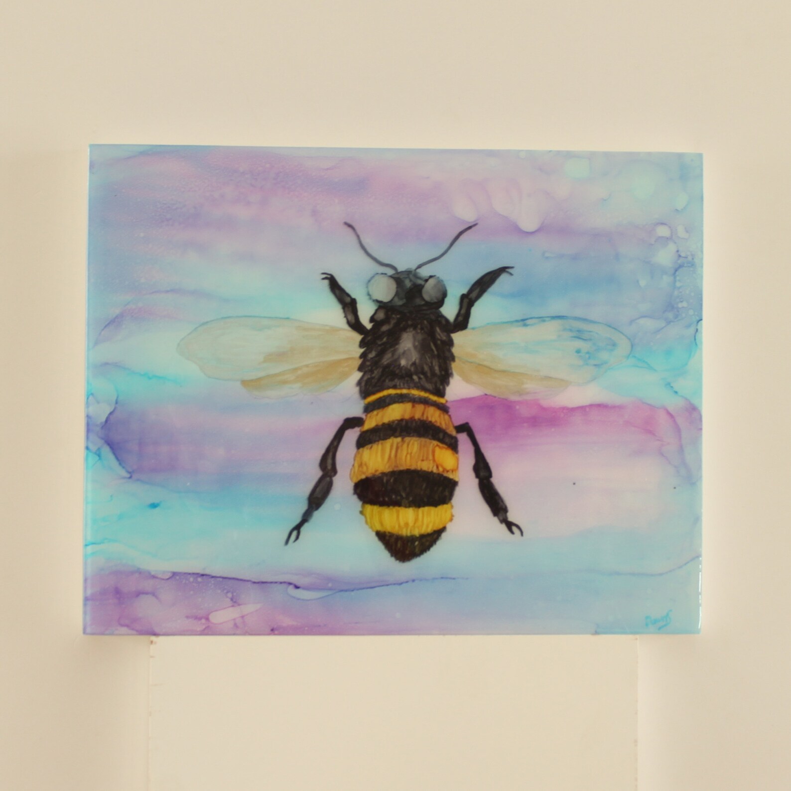 Hummel Bee Alcohol Ink Art Abstrakte Kunst | Etsy