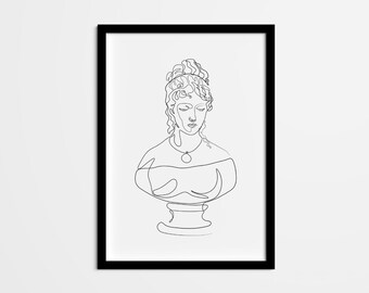 Bust Line Art | Etsy