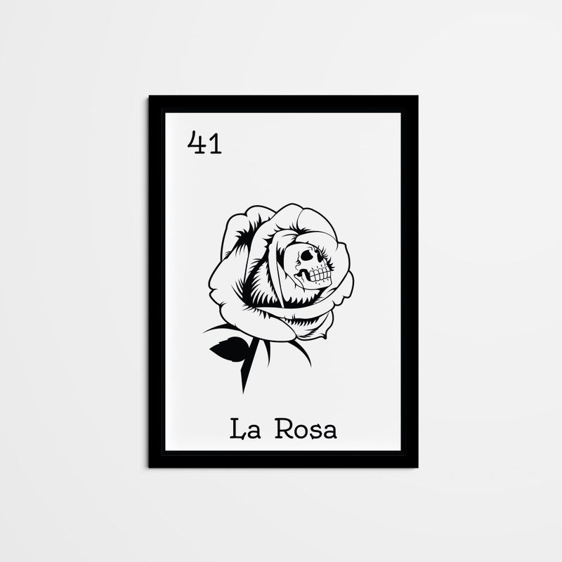 La Rosa Loteria Card - Etsy