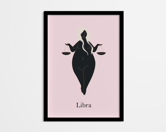 Libra Minimal Art - Etsy