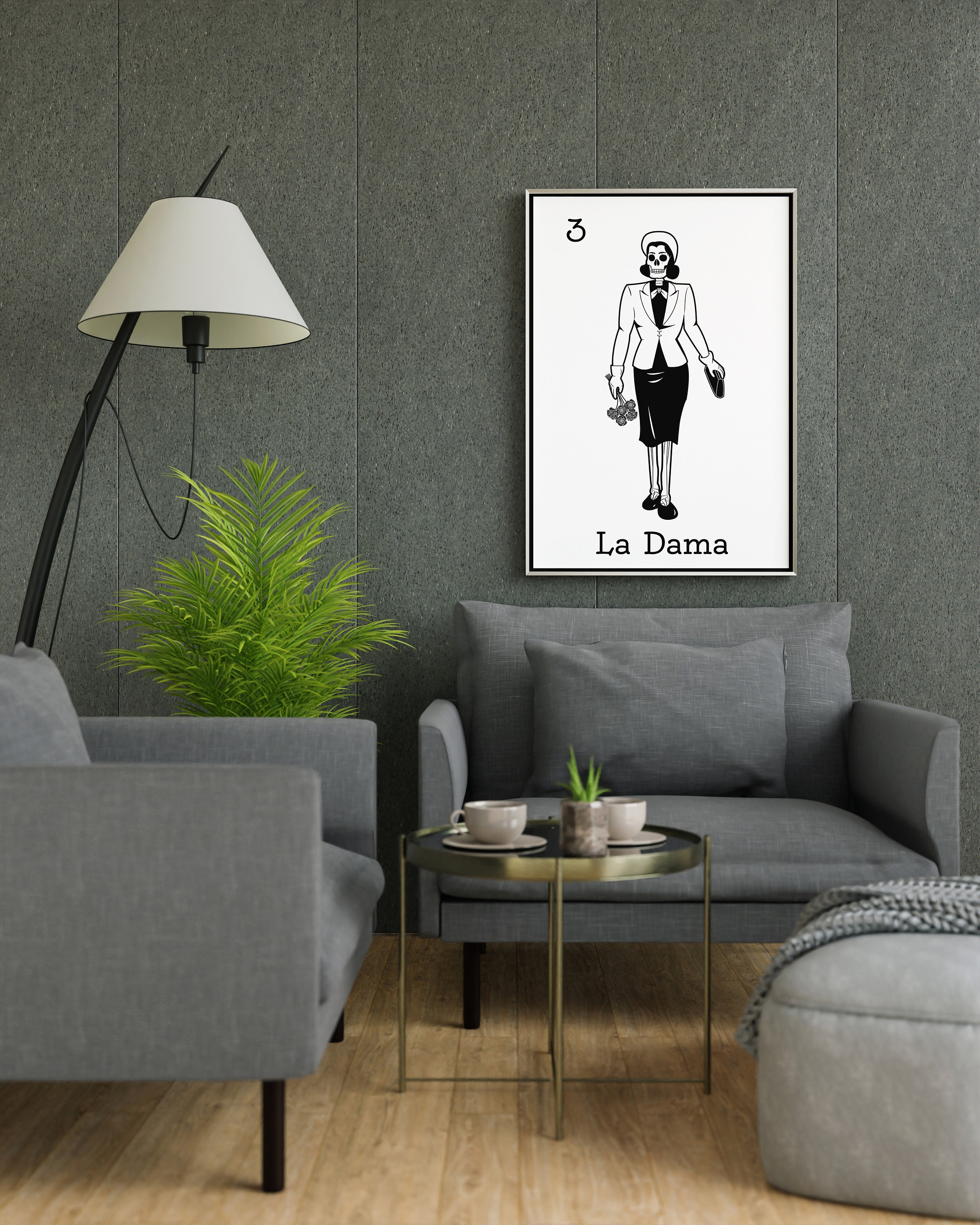 Abstract La Dama Mexican Bingo Wall Decor, Mexican Loteria Home Decor ...